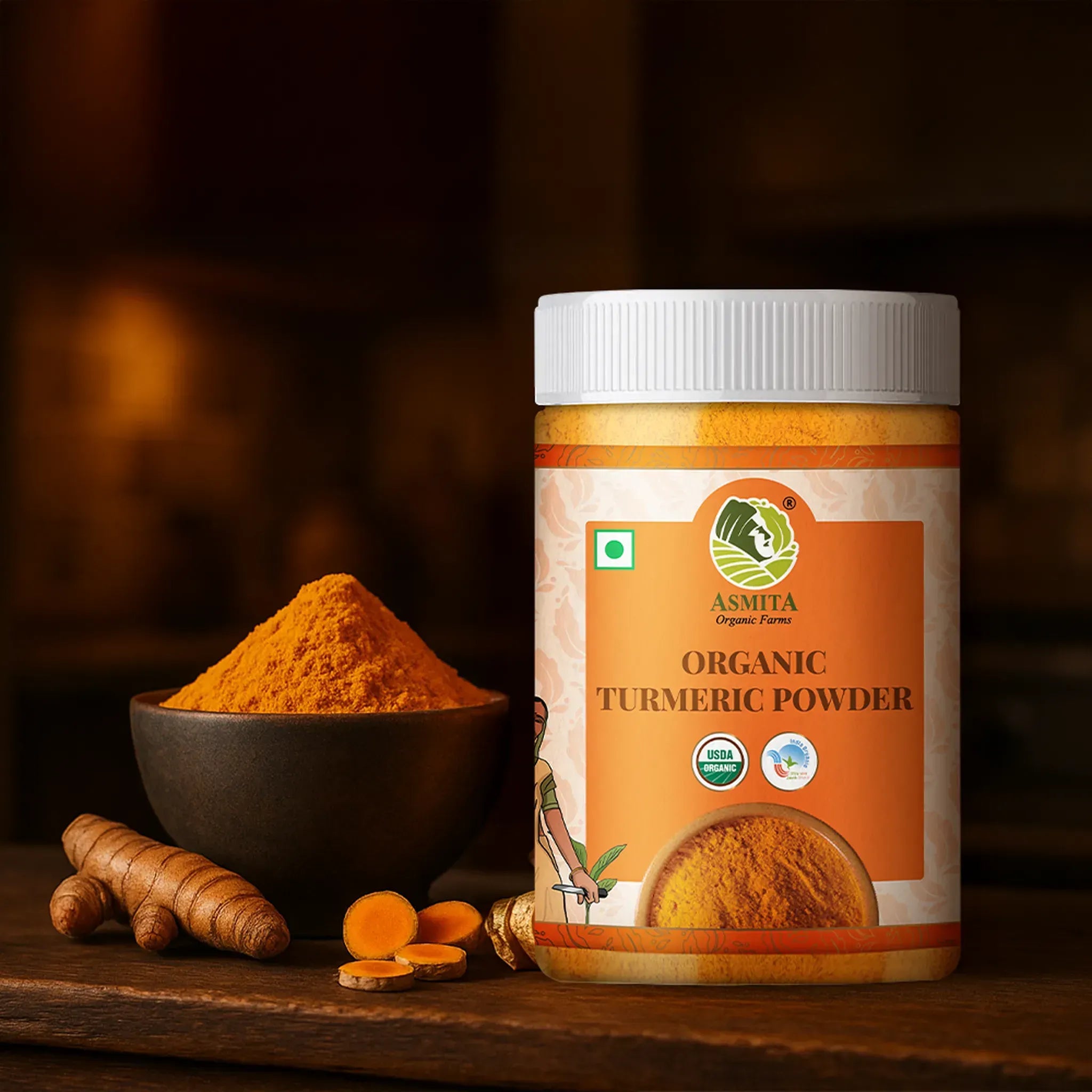 Organic Turmeric Powder - Pure Haldi Powder with High-Curcumin