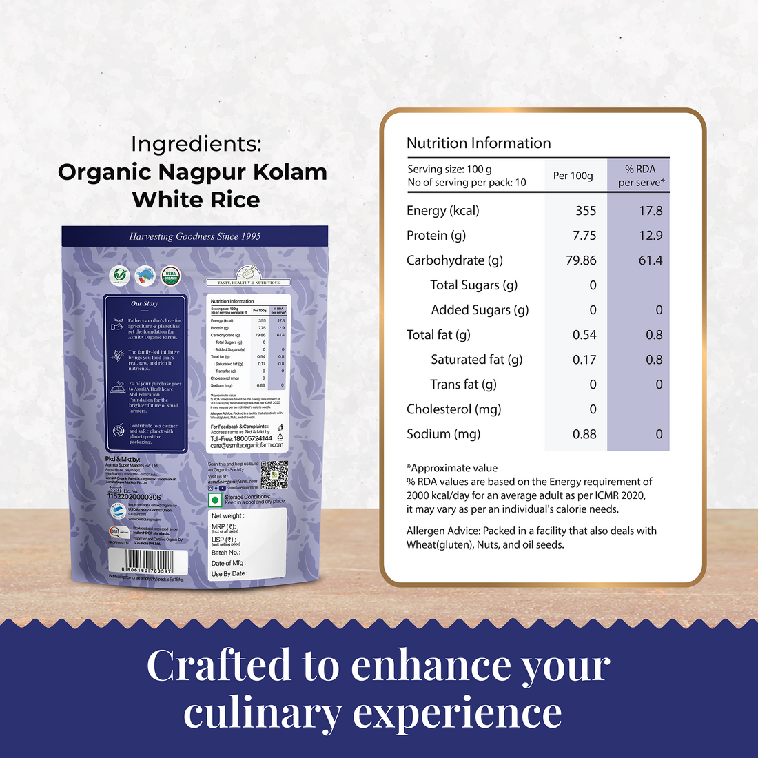 Organic Kolam Rice | Kolam White Rice at Best Online Price