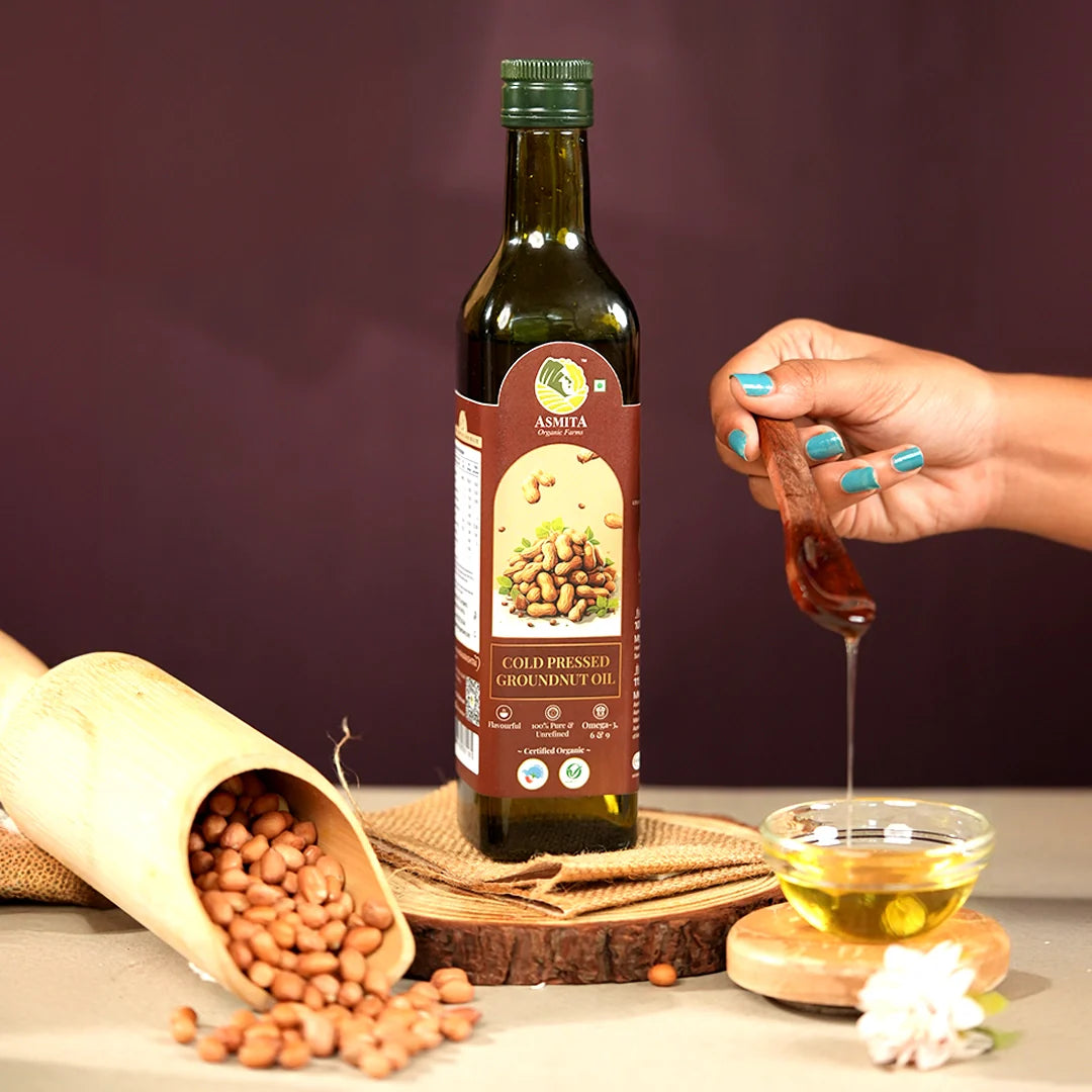 Pure Organic Cold Pressed Groundnut Oil for Cooking