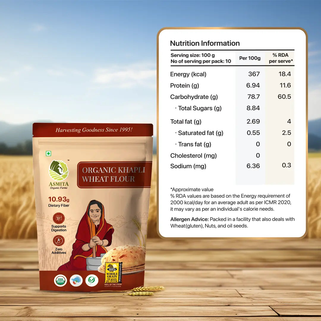 Khapli Atta - Buy Organic Khapli Wheat Flour Online in India